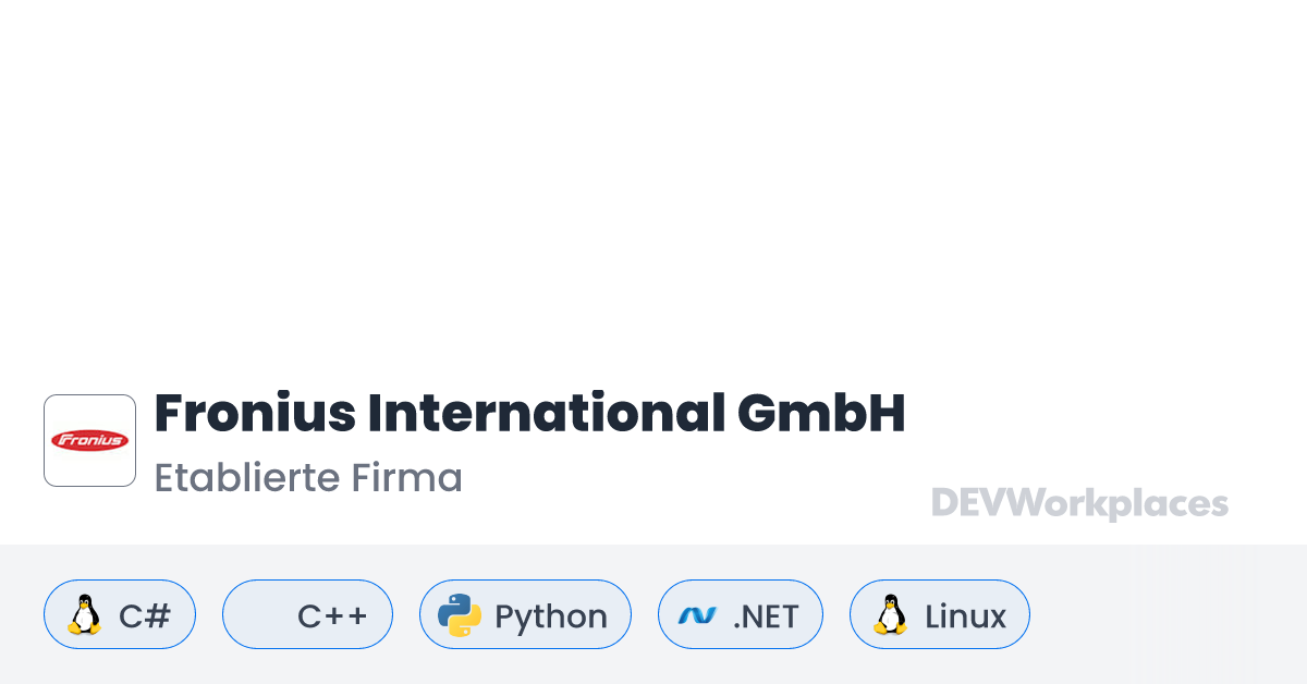 Fronius International GmbH als IT-Arbeitgeber | Bewertungen, TechStack, Benefits