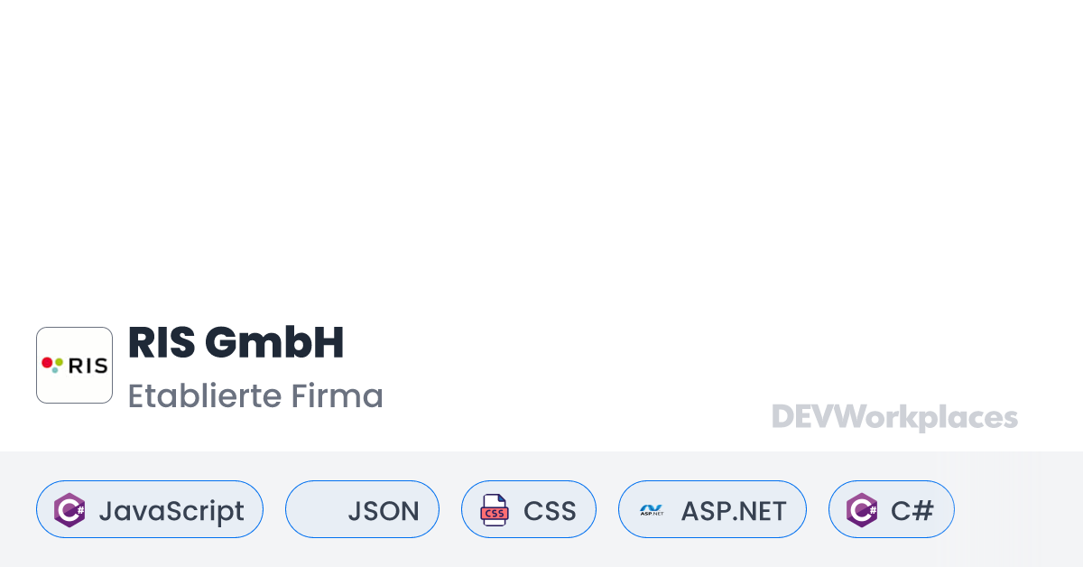 RIS GmbH als IT-Arbeitgeber | Bewertungen, TechStack, Benefits
